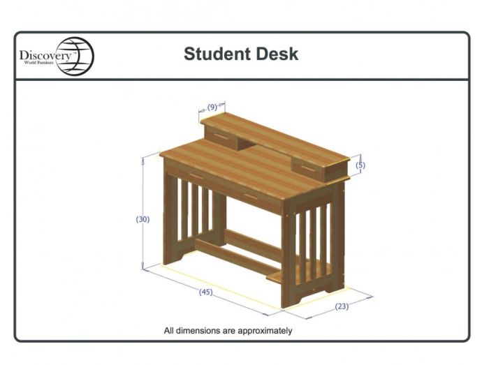 Discovery world furniture charcoal student desk with hutch store